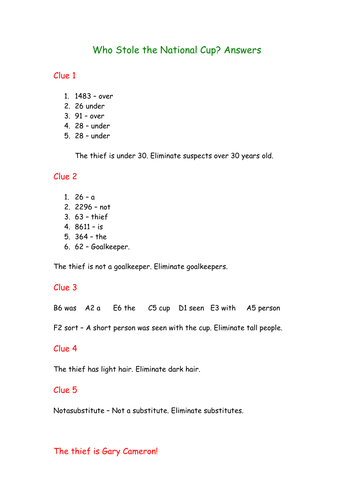 Football Themed Problem Solving Mystery | Teaching Resources