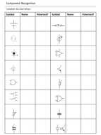 Design Technology Electronic Component Recognition Worksheet | Teaching ...