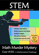 STEM Math Murder Mystery Case#135 A Math Challenge | Teaching Resources