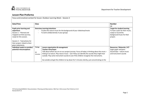 Outdoor Learning Group Project | Teaching Resources