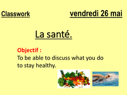 La santé – la nourriture et le sport. | Teaching Resources