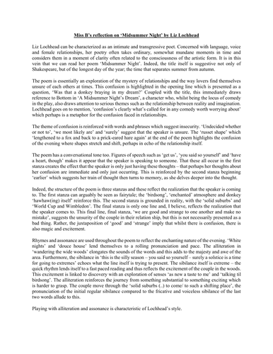 A-level Liz Lochhead Example Poetry Essays: Hafiz on Danforth Avenue ...