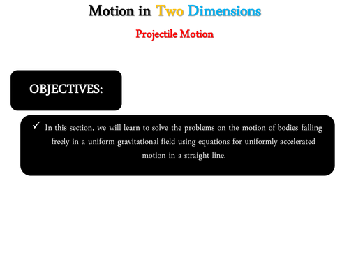 Motion – Projectile Motion - (Motion in Two Dimensions) - Lesson ...