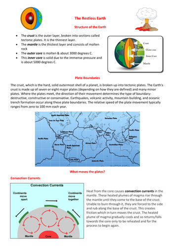 KS3 Volcanoes and Earthquakes Revision Booklet | Teaching Resources