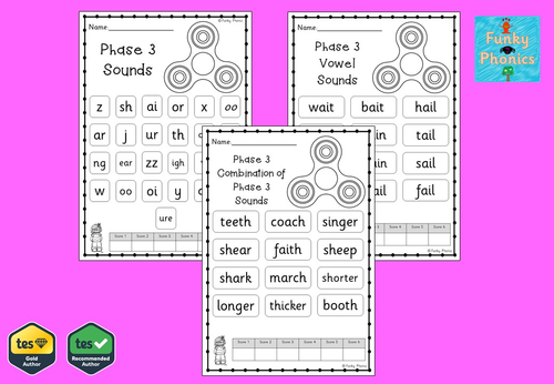Phase 3 Phonic Fidget Spinner Games | Teaching Resources