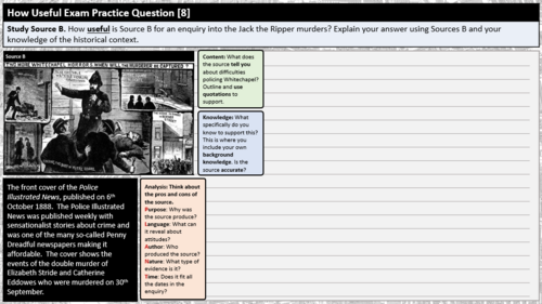 Jack the Ripper Murders - Crime & Punishment Whitechapel - GCSE History ...