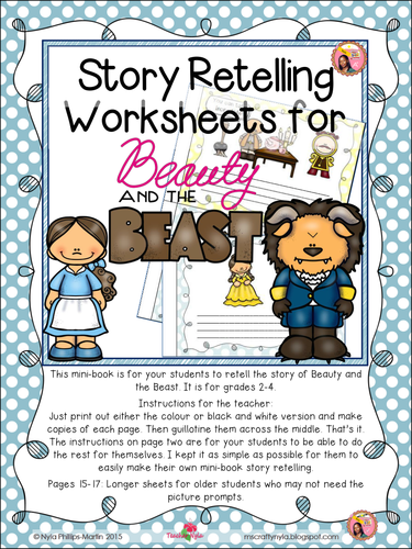 Beauty and the Beast Retelling Worksheets | Teaching Resources