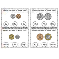 UK Coin Recognition Task Cards | Teaching Resources
