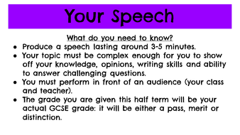 Speech Writing - for 9-1 Spoken Language Endorsement/Language P1 & P2 ...
