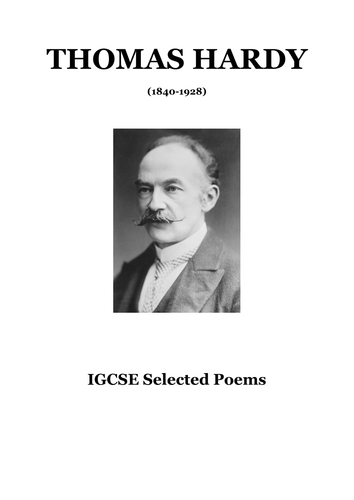 Thomas Hardy's poetry: full study pack with summaries, tasks and ...