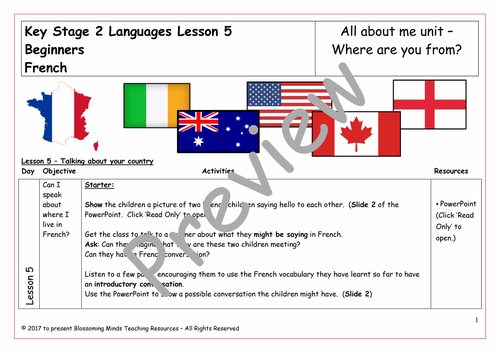 French lesson and resources - Where you live | Teaching Resources