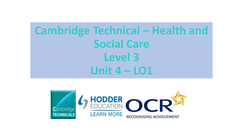 OCR Cambridge Technicals - Unit 4 - Anatomy and Physiology | Teaching Resources