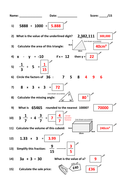 Year 6: Mental Arithmetic Tests | Teaching Resources