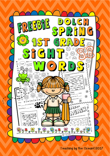 Spring 1st Grade Sight Words FREEBIE | Teaching Resources