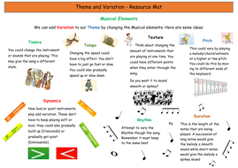 Theme and Variation - Frere Jacques Exercise | Teaching Resources