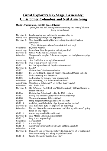 Great Explorers KS1 Class Assembly | Teaching Resources