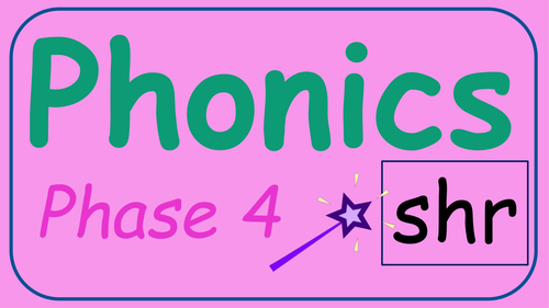Phonics phase 4 - The 'shr' sound - Consonant clusters | Teaching Resources