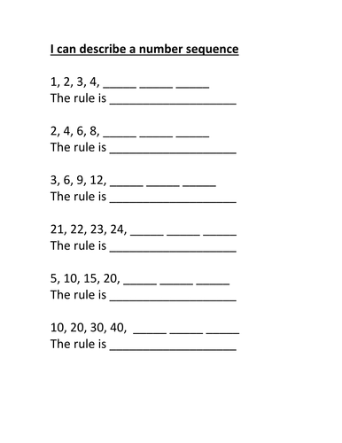 KS1 Number Sequences | Teaching Resources