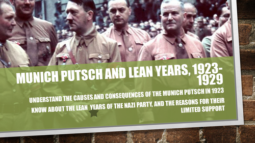 Weimar and Nazi Germany: 2.2 Munich Putsch and the lean years ...