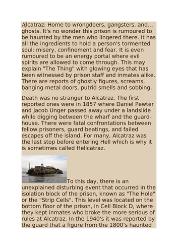Alcatraz Writing Unit | Teaching Resources