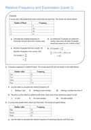 Relative Frequency and Expectation (Level 3) | Teaching Resources