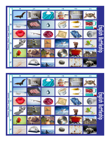 Phonics Short Vowel Sounds Battleship Game | Teaching Resources