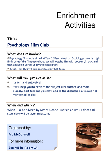 Psychology Film Club | Teaching Resources