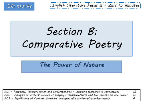 Literature Paper 2: Comparative Poetry and Unseen Poetry - a series of ...