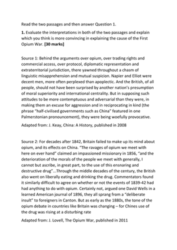 The First Opium War | Teaching Resources