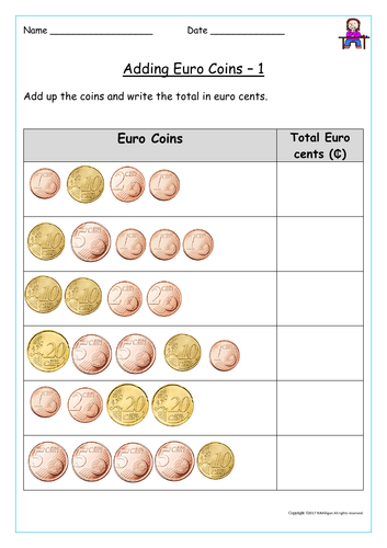 Money Euros and Cents Presentation Lesson Plans Worksheets Activities ...