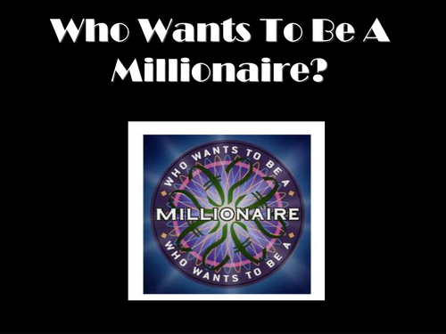 Who Wants To Be a Millionaire - Space/Solar System Quiz | Teaching ...