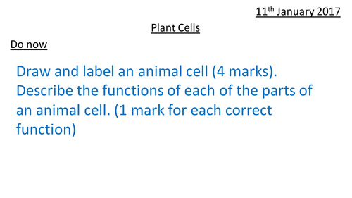 Plant Cells and Practical Year 7/ KS3 | Teaching Resources