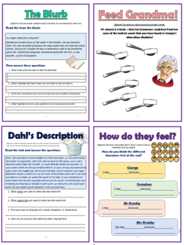 George's Marvellous Medicine - Roald Dahl - KS1 Comprehension ...