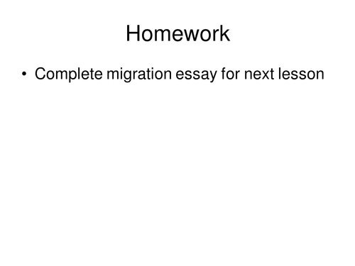 Key Stage 3; Population - migration essay | Teaching Resources