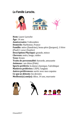French KS2 & KS3 - Creating Funny Families. (Self & Family) | Teaching ...