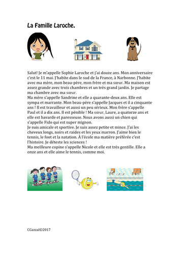 French KS2 & KS3 - Creating Funny Families. (Self & Family) | Teaching ...