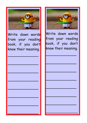 Unfamiliar words - building vocabulary with 3 bookmarks for use with ...