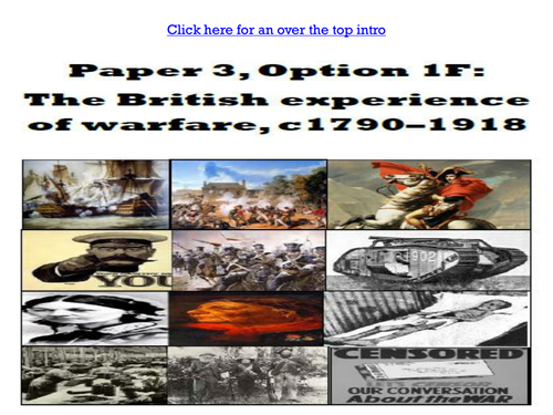 British Experience of Warfare Topic 1 British Navy and French Wars 1798 ...