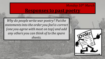 Conflict Poetry: 'Last Post' by Carol Anne Duffy | Teaching Resources