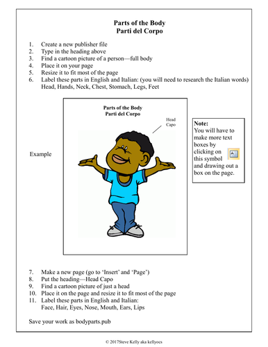 Italian Lesson - Body Parts - Parti del Corpo - Stage 4 - Mandatory ...