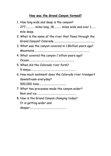 The Grand Canyon | Teaching Resources