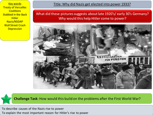 Nazi Germany: Why did Hitler and the Nazis come/ rise to power in 1933 ...