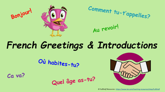 French Greetings / Introductions Presentation | Teaching Resources
