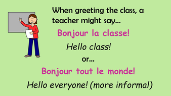 French Greetings / Introductions Presentation | Teaching Resources