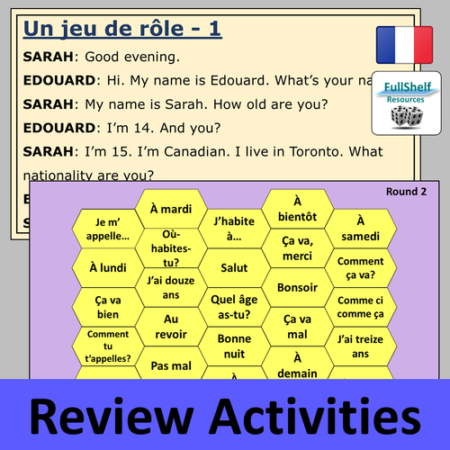 French Greetings / Introductions Presentation | Teaching Resources