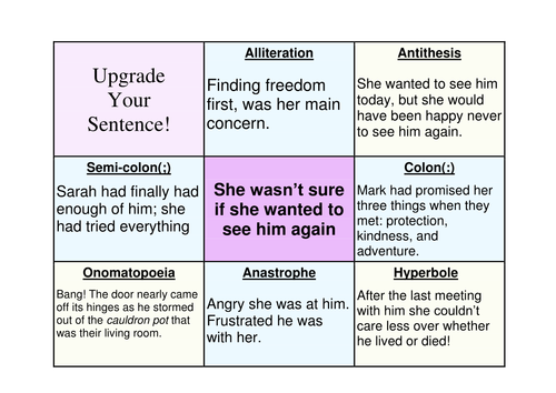 Upgrade your sentence! | Teaching Resources