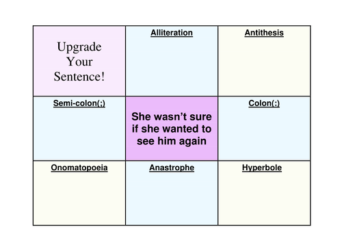 Upgrade your sentence! | Teaching Resources