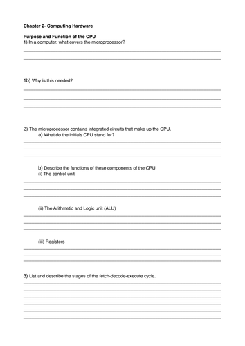 GCSE Computer Science Exam Question Workbook | Teaching Resources