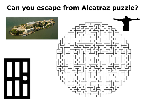 Can you escape from Alcatraz puzzle | Teaching Resources
