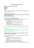 GCSE RS A - Buddhist Practices Assessment and Mark Scheme | Teaching ...